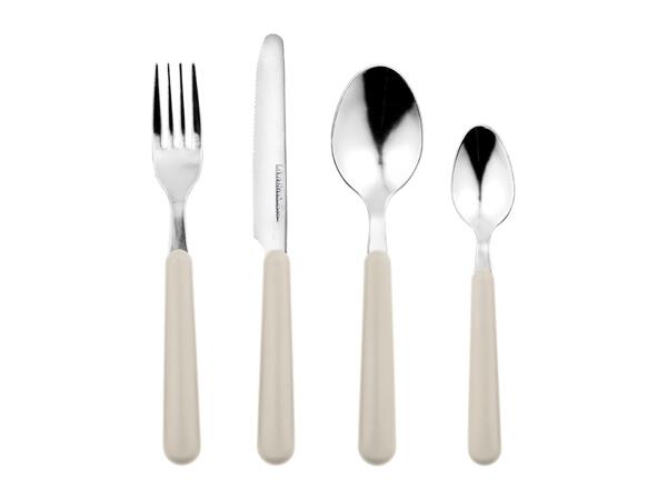 Livarno Home Beige Stainless Steel Cutlery Set - 16 Piece Set - Lidl ...