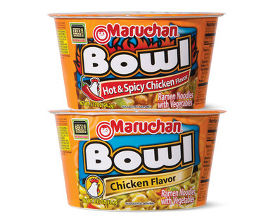 Maruchan Hot & Spicy or Original Chicken Ramen Bowl - Aldi - US ...