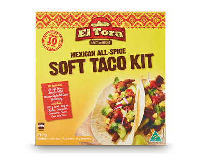 Mexican Soft Taco Meal Kits 410g - Aldi - Australia - Specials archive