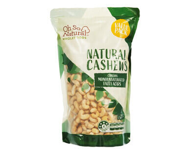 Oh So Natural Wholefoods Natural Cashews 1.2kg - Aldi - Australia ...