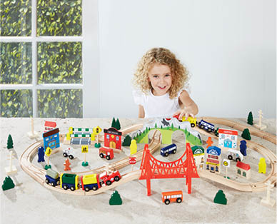 95pc Wooden Train Set or Accessories Set - Aldi - Australia - Specials ...