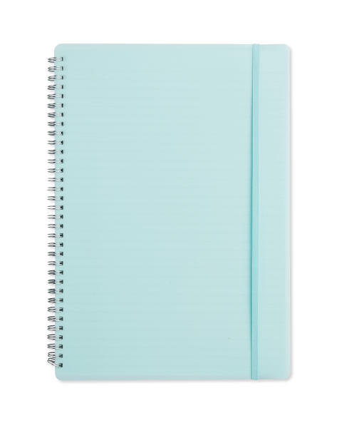 A4 Blue Spiral Bound Notebook - Aldi - Great Britain - Specials archive
