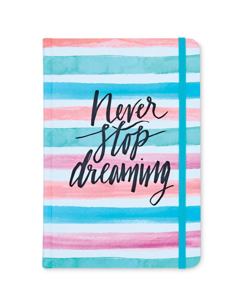 'Never Stop Dreaming' Notebook - Aldi - Great Britain - Specials archive