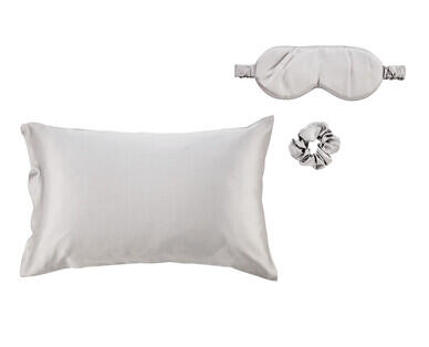 Silk Pillowcase, Eye Mask and Scrunchie Set - Aldi - Australia ...