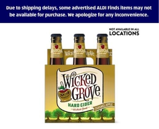 Wicked Grove Caramel Apple Hard Cider - Aldi - US - Specials archive