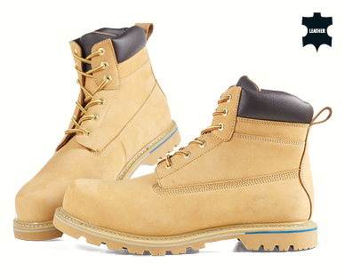 Premium Lace-Up Steel Cap Work Boots - Aldi - Australia - Specials archive