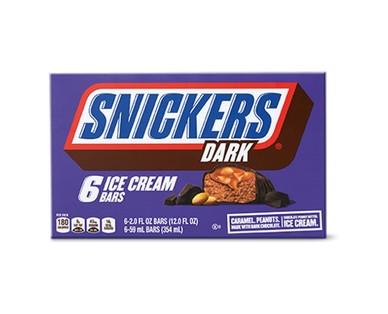 Snickers Dark Chocolate Ice Cream Bar - Aldi - US - Specials archive