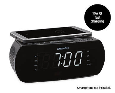 Large Display Clock Radio with Wireless Charging - Aldi - Australia ...