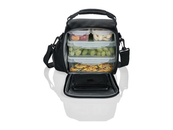 Livarno Home Cool Bag with Lunch Boxes - Black - Lidl - Great Britain ...