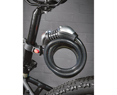 Spiral Bicycle Lock with LED - Aldi - Australia - Specials archive