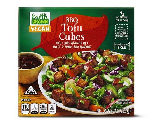 Earth Grown Tofu Cubes BBQ or Sesame Ginger - Aldi - US - Specials archive