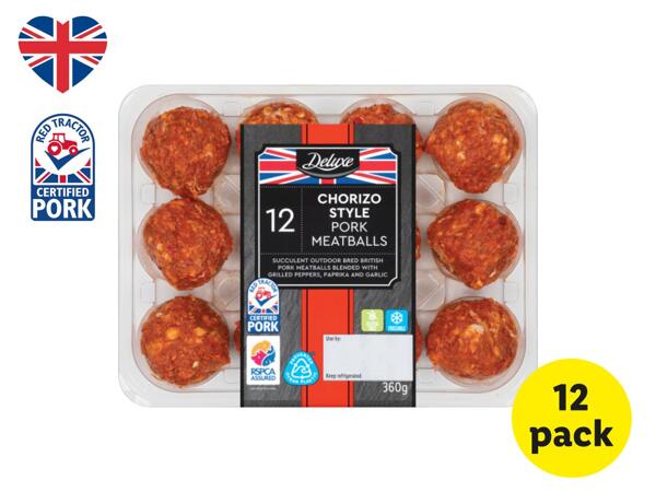 Deluxe 12 British Chorizo Pork Meatballs - Lidl - Great Britain ...