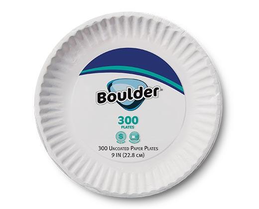 Boulder 300 ct. Uncoated Paper Plates - Aldi - US - Specials archive