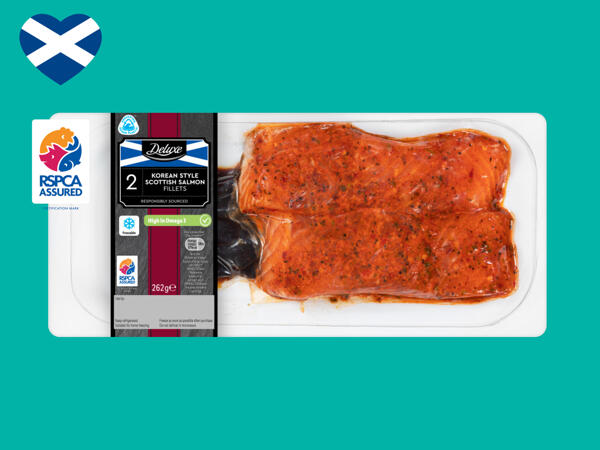 Deluxe 2 Korean-Style Scottish Salmon Fillets - Lidl - Great Britain ...