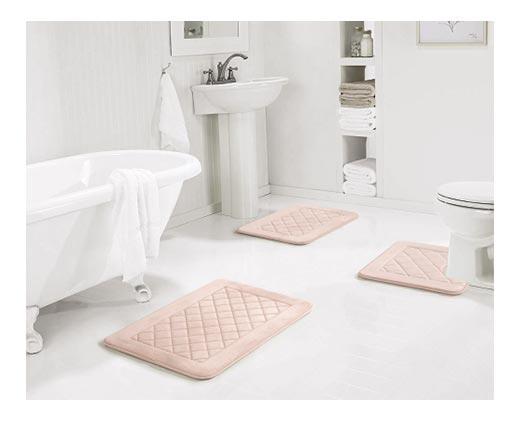 Huntington Home 3-Piece Memory Foam Bath Mat Set - Aldi - US - Specials ...