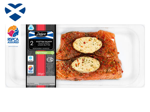 Deluxe 2 Scottish Salmon Fillets with Umami Butter - Lidl - Great ...