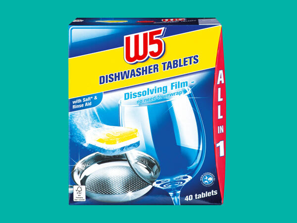 W5 Dishwasher Tablets - Lidl - Great Britain - Specials archive