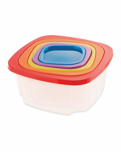 Bright Square Nestable Containers - Aldi - Great Britain - Specials archive